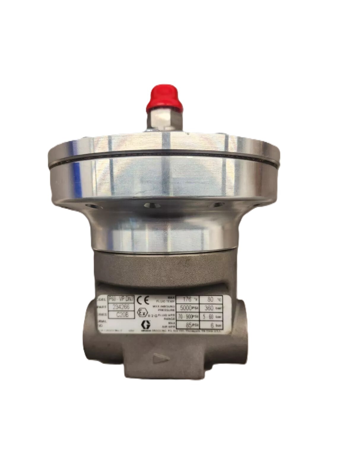 High Pressure Fluid Regulator, 5000 Max psi, 70-900 psi Range, 11.3 GPM ...