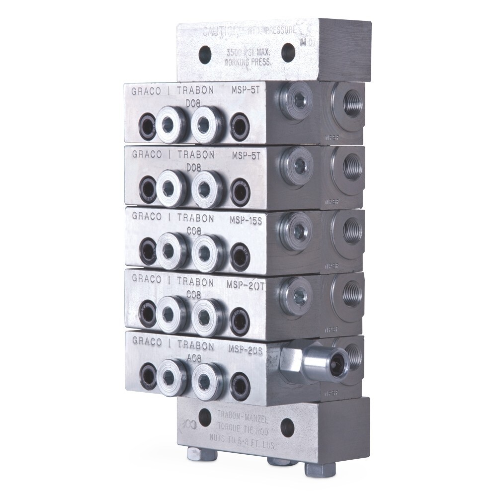 Trabon MSP Divider Valve 7 Section Base Plate Assemblies BSPP | Spray ...