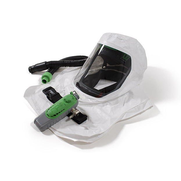 T-Link Respirator with Tychem QC Hood, Hard Hat Assembly, Breathing ...