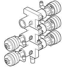 Color Change Valve and Manifold Assembly, 11 Valves, High Pressure ...